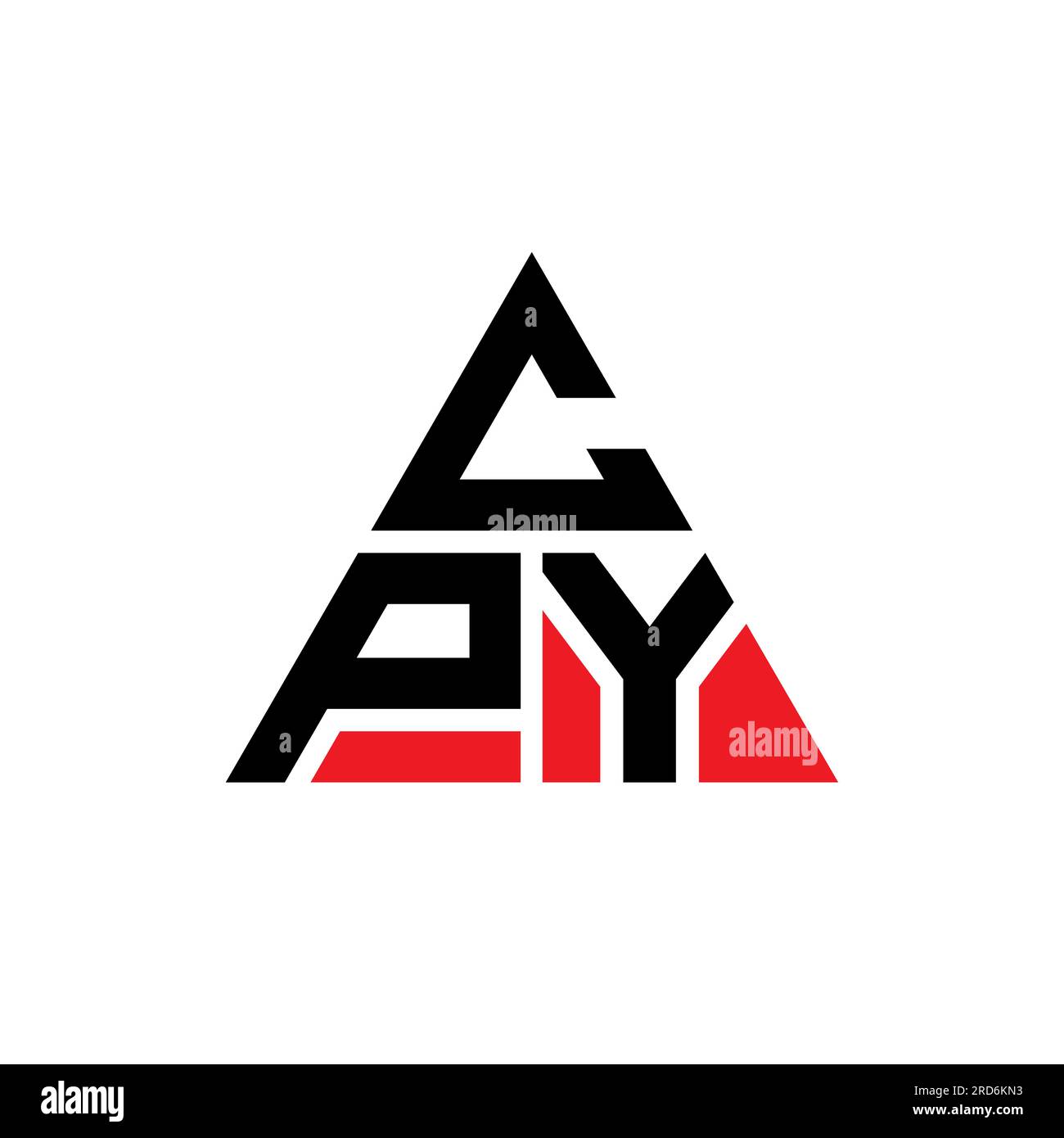 CPY triangle letter logo design with triangle shape. CPY triangle logo ...