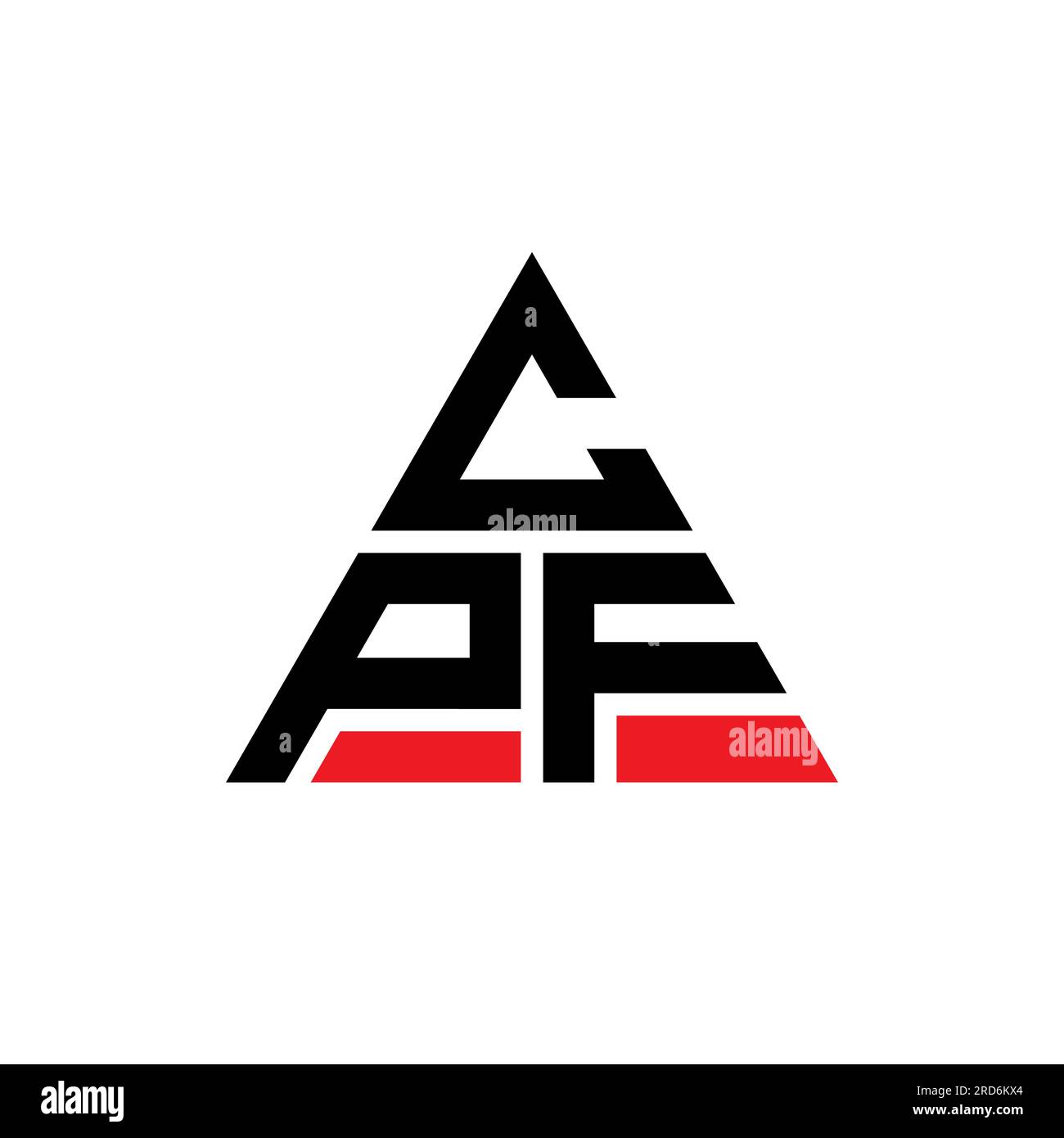 CPF triangle letter logo design with triangle shape. CPF triangle logo design monogram. CPF ...