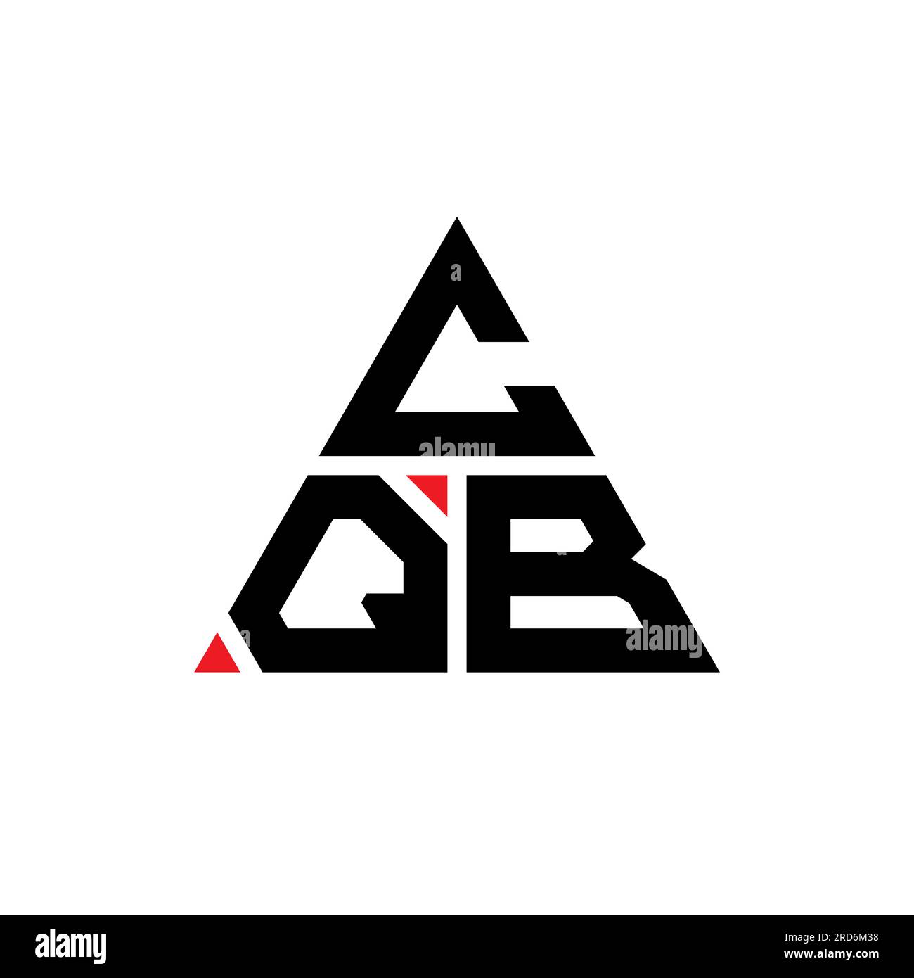 CQB triangle letter logo design with triangle shape. CQB triangle logo design monogram. CQB ...