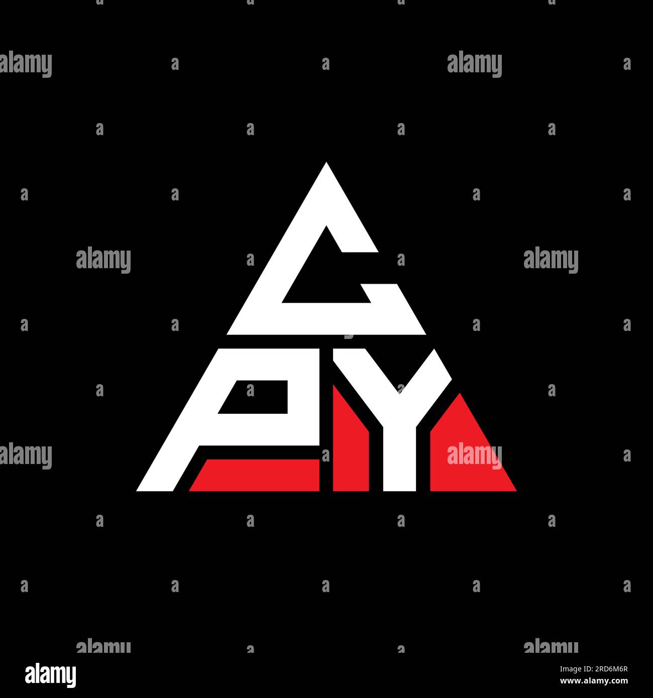CPY triangle letter logo design with triangle shape. CPY triangle logo ...