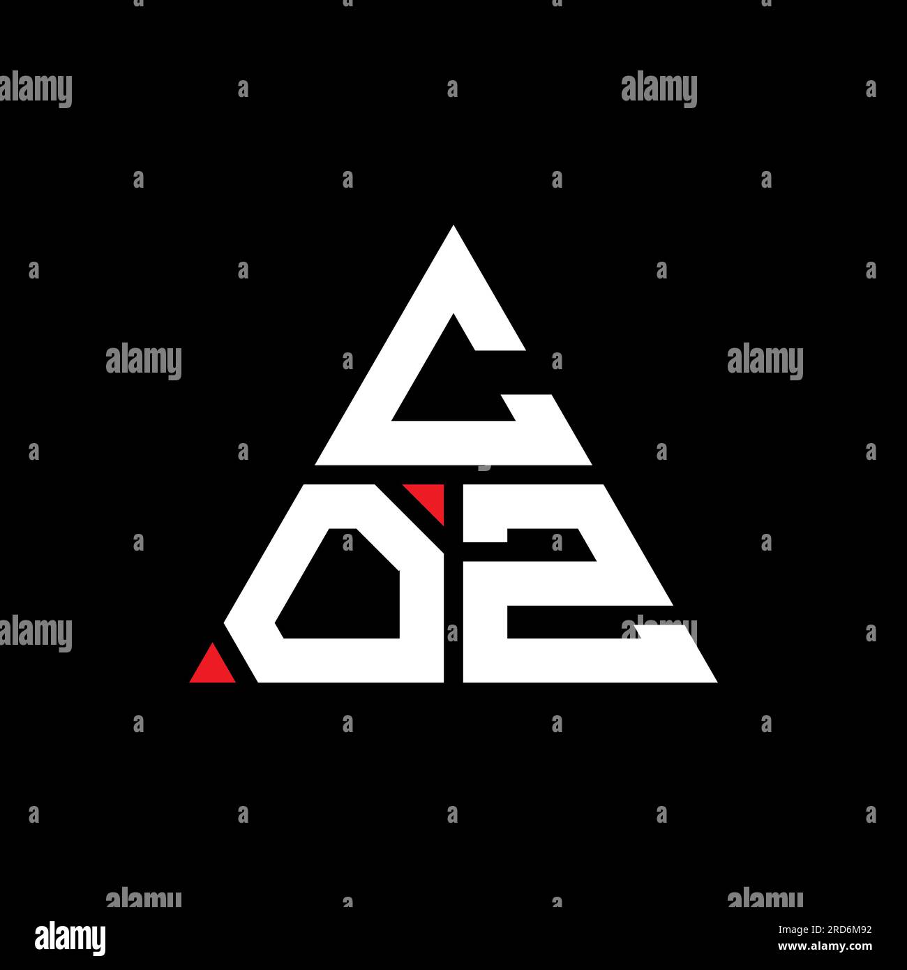 COZ triangle letter logo design with triangle shape. COZ triangle logo ...