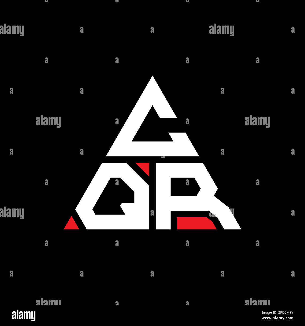 CQR triangle letter logo design with triangle shape. CQR triangle logo ...
