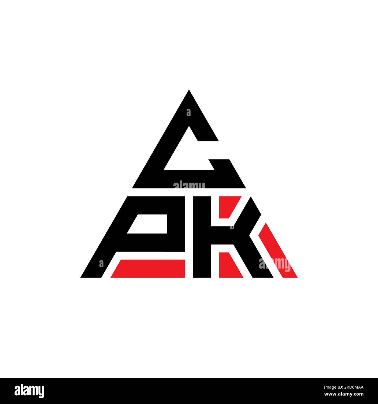 CPK triangle letter logo design with triangle shape. CPK triangle logo ...