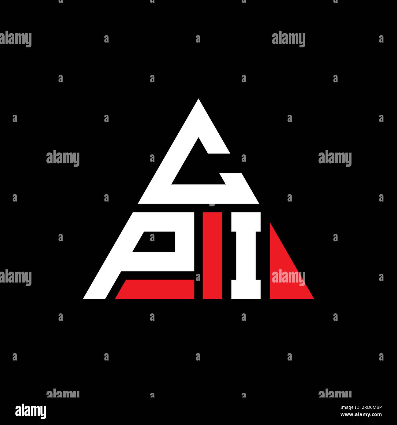 CPI triangle letter logo design with triangle shape. CPI triangle logo ...