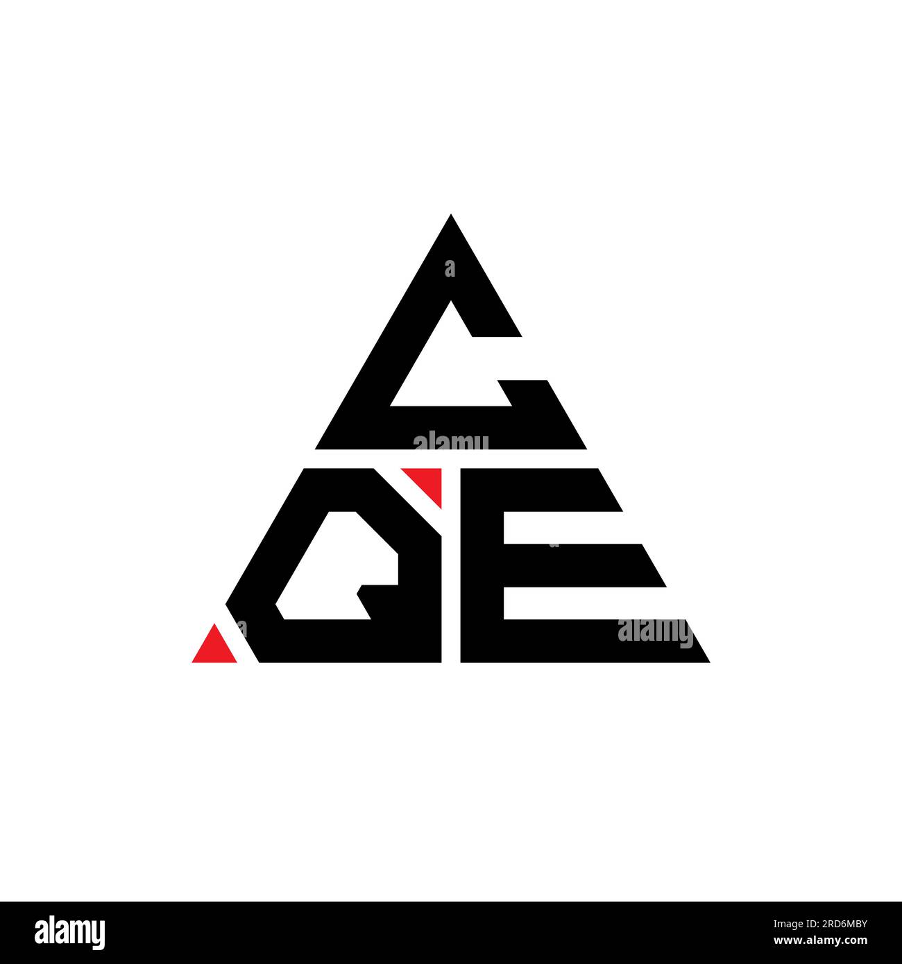 CQE triangle letter logo design with triangle shape. CQE triangle logo ...