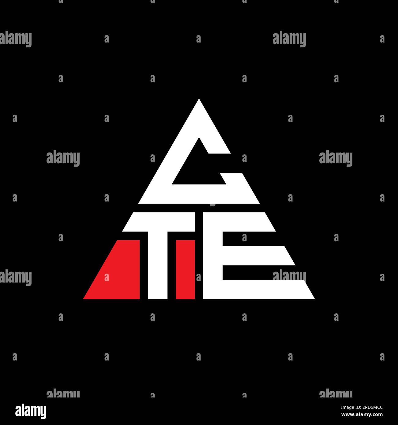 CTE triangle letter logo design with triangle shape. CTE triangle logo ...