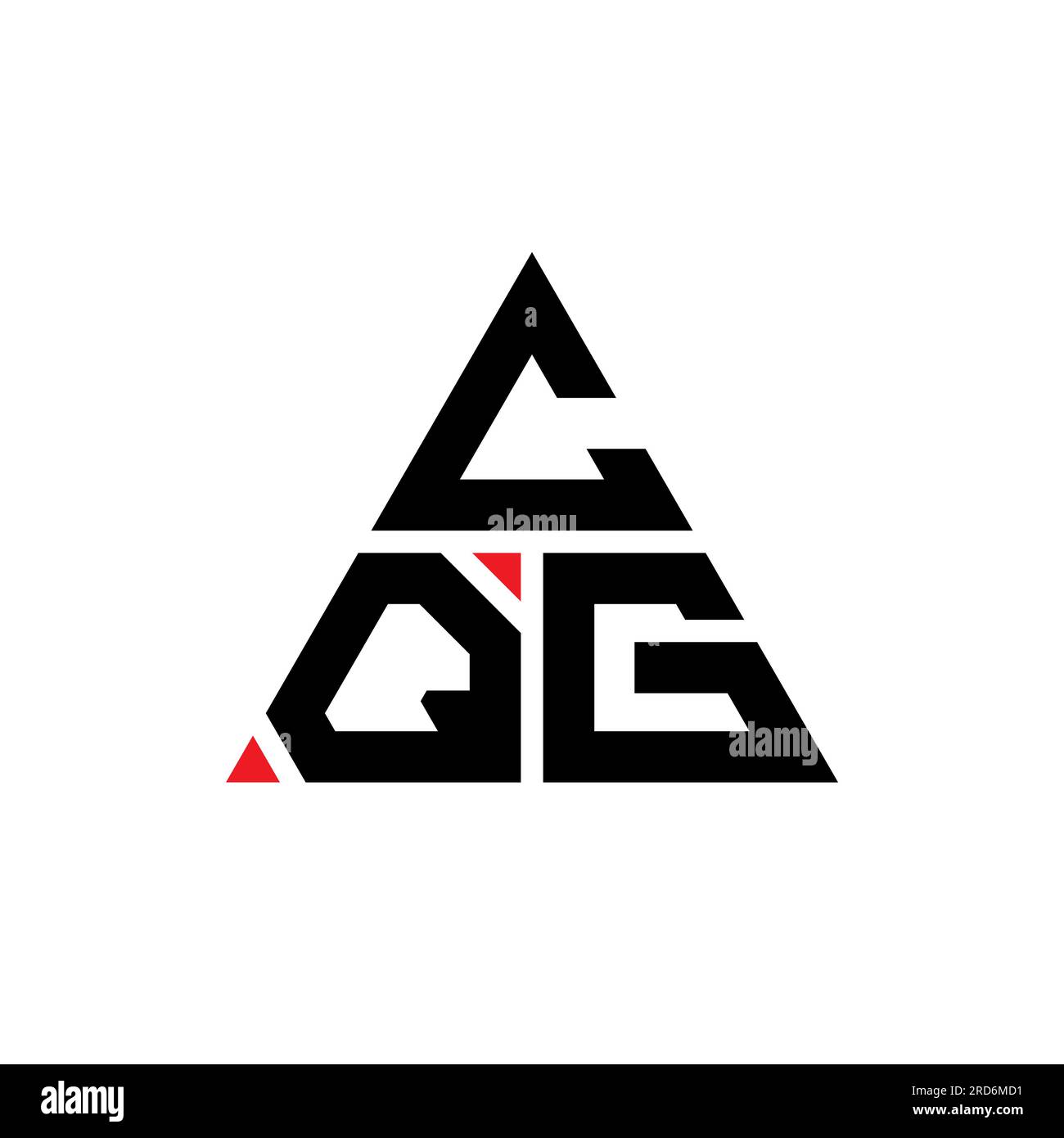 CQG triangle letter logo design with triangle shape. CQG triangle logo ...