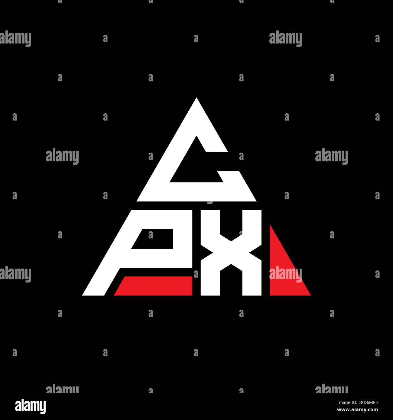 CPX triangle letter logo design with triangle shape. CPX triangle logo ...