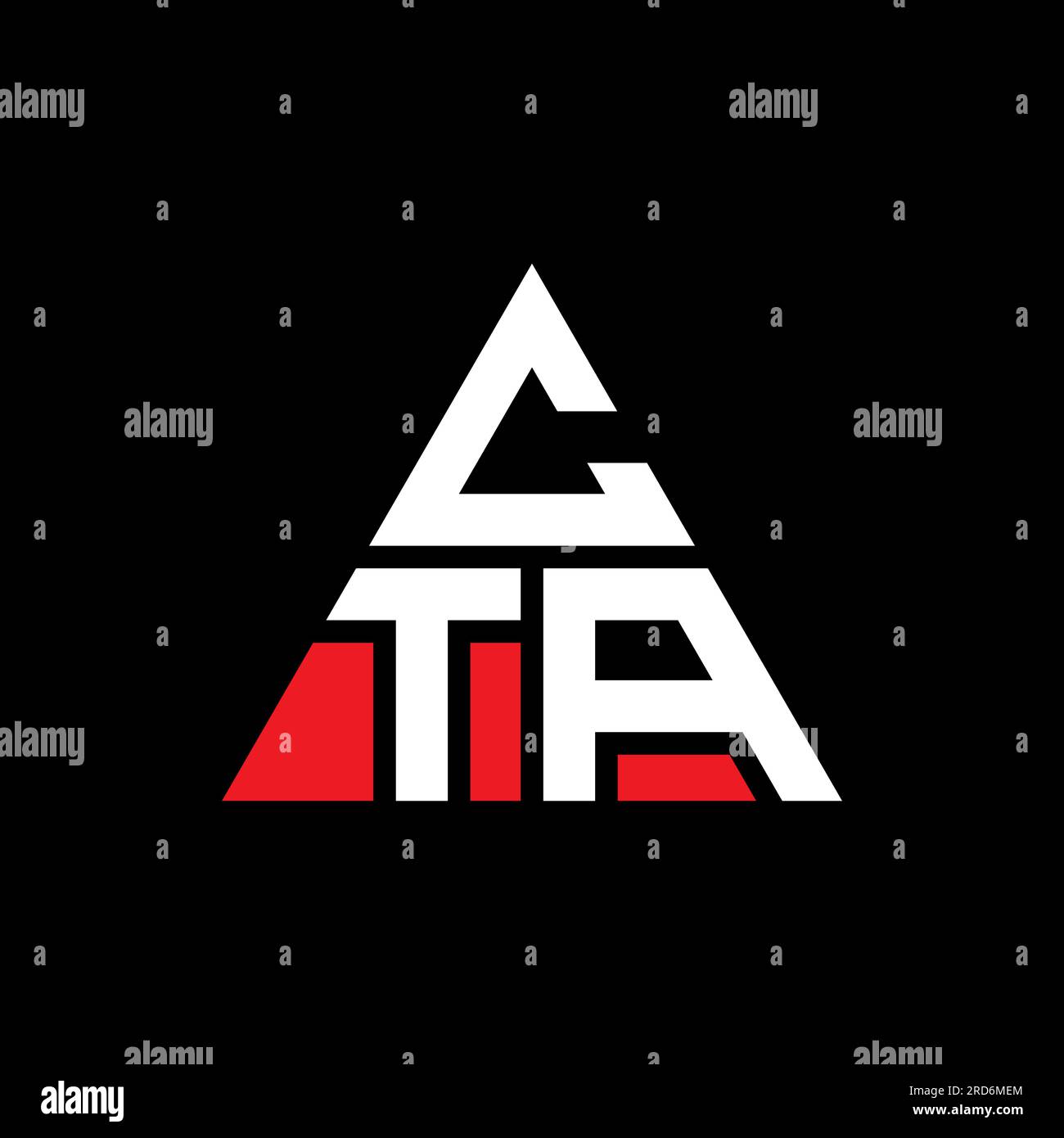 CTA triangle letter logo design with triangle shape. CTA triangle logo ...
