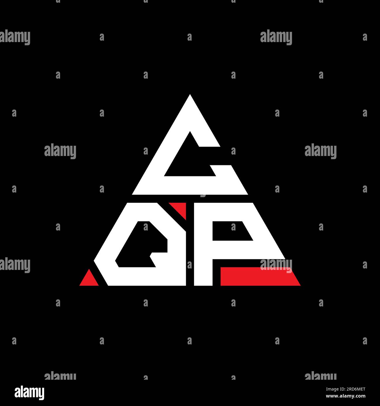 CQP triangle letter logo design with triangle shape. CQP triangle logo ...