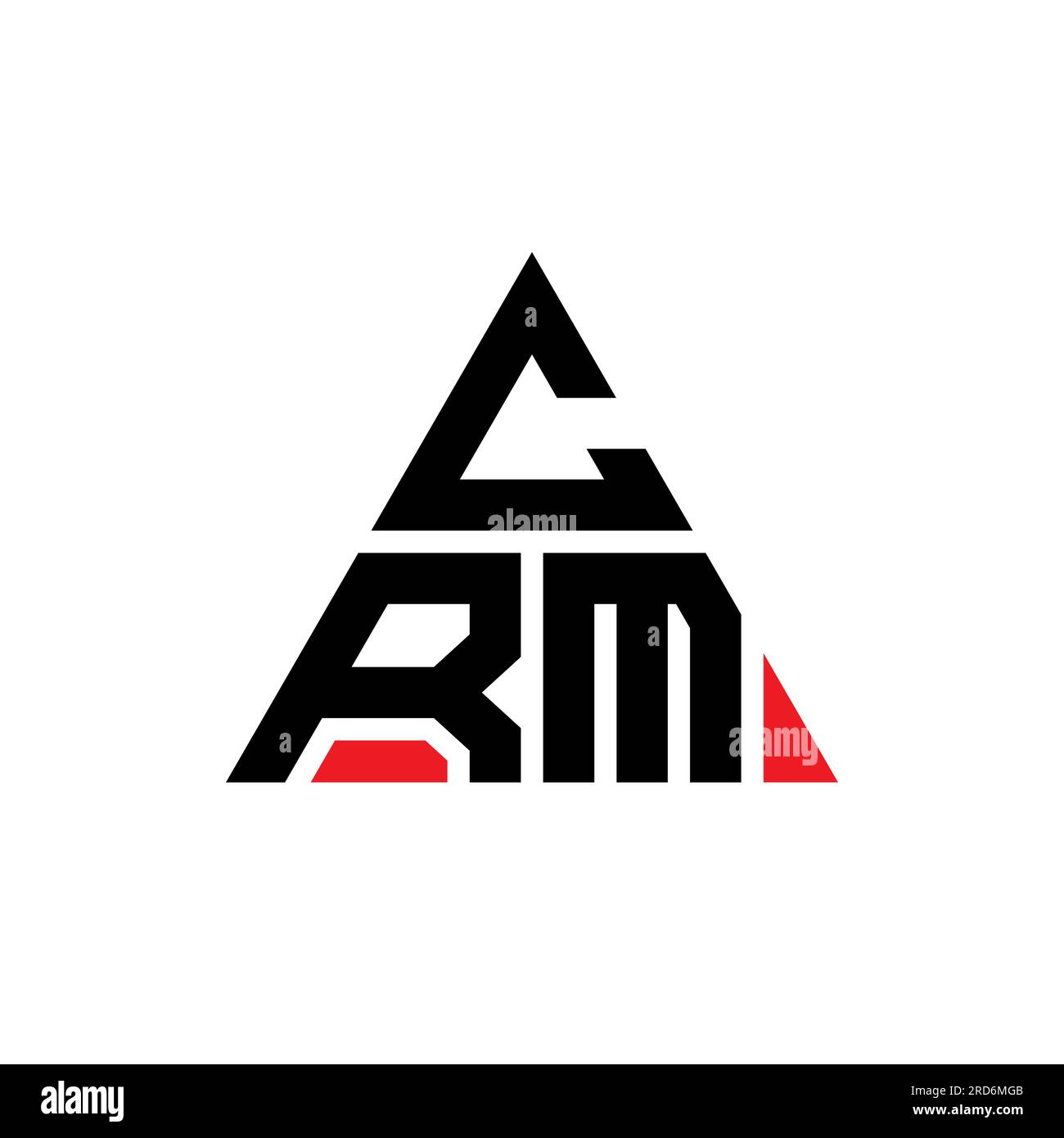 CRM triangle letter logo design with triangle shape. CRM triangle logo design monogram. CRM ...