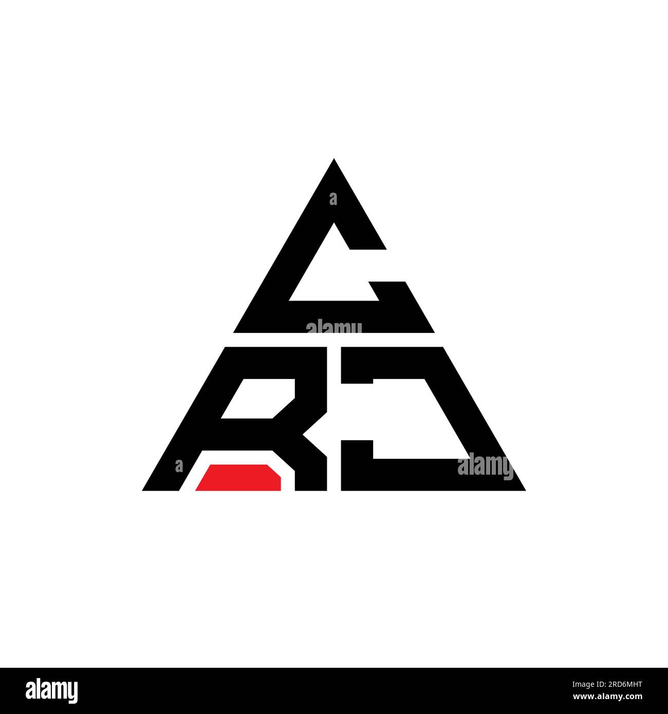 CRJ triangle letter logo design with triangle shape. CRJ triangle logo ...