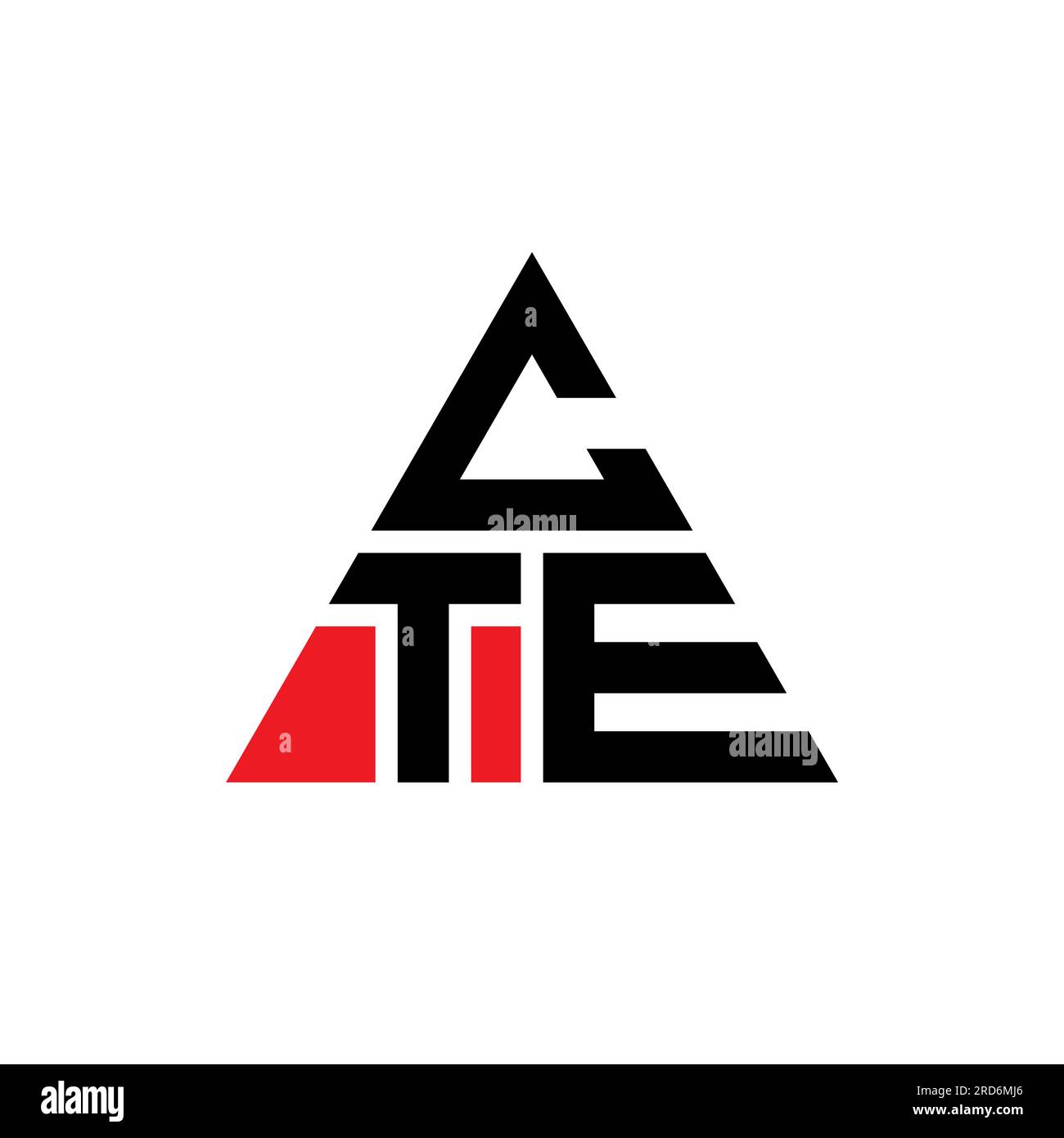 CTE triangle letter logo design with triangle shape. CTE triangle logo ...