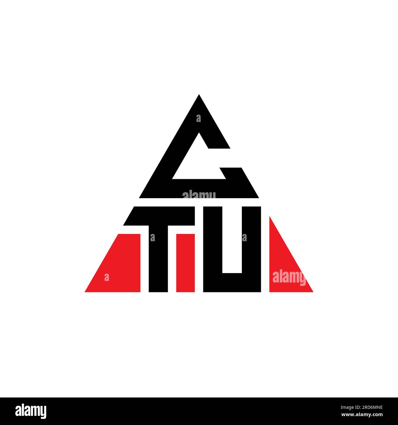 CTU triangle letter logo design with triangle shape. CTU triangle logo ...