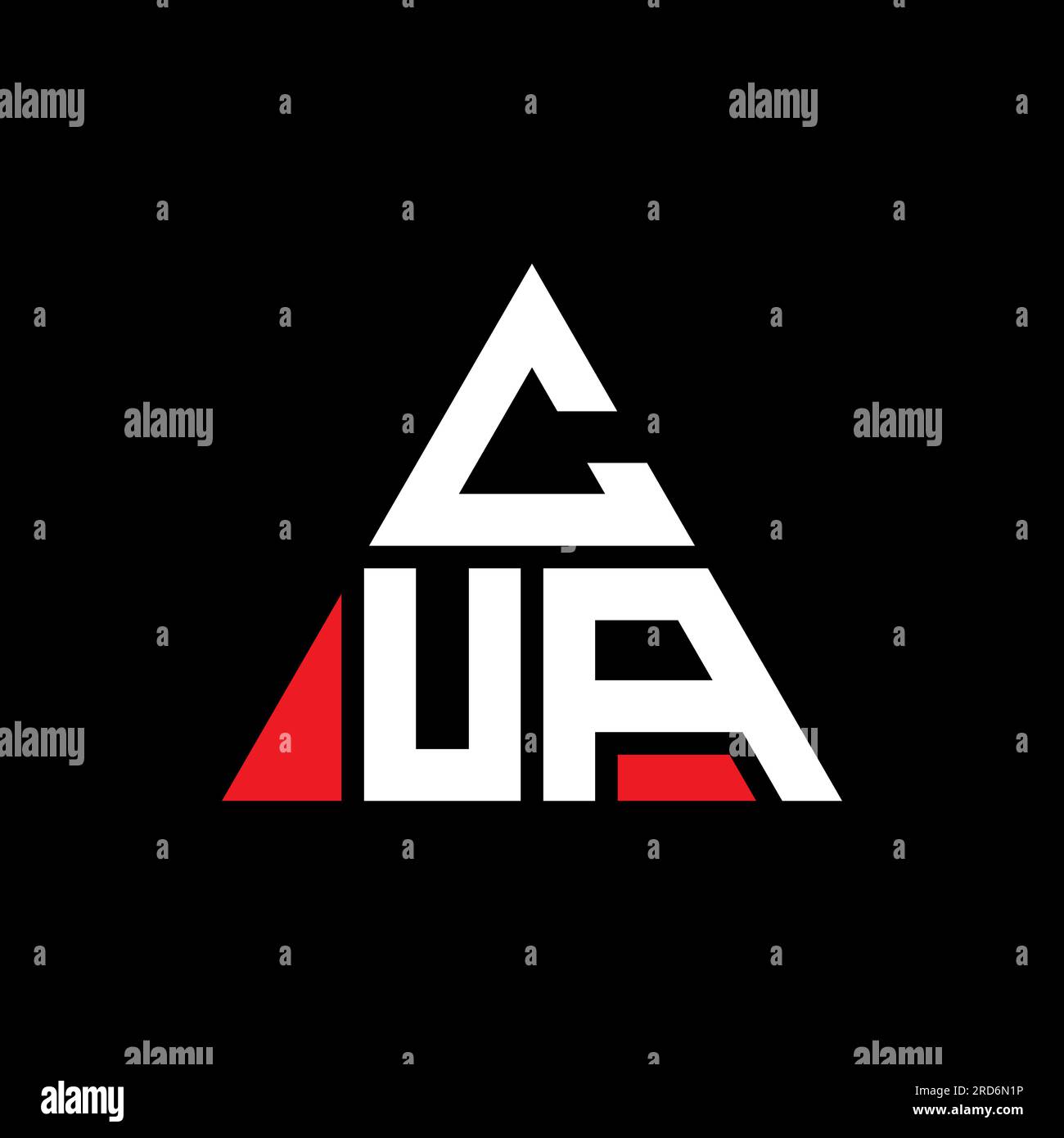 CUA triangle letter logo design with triangle shape. CUA triangle logo ...