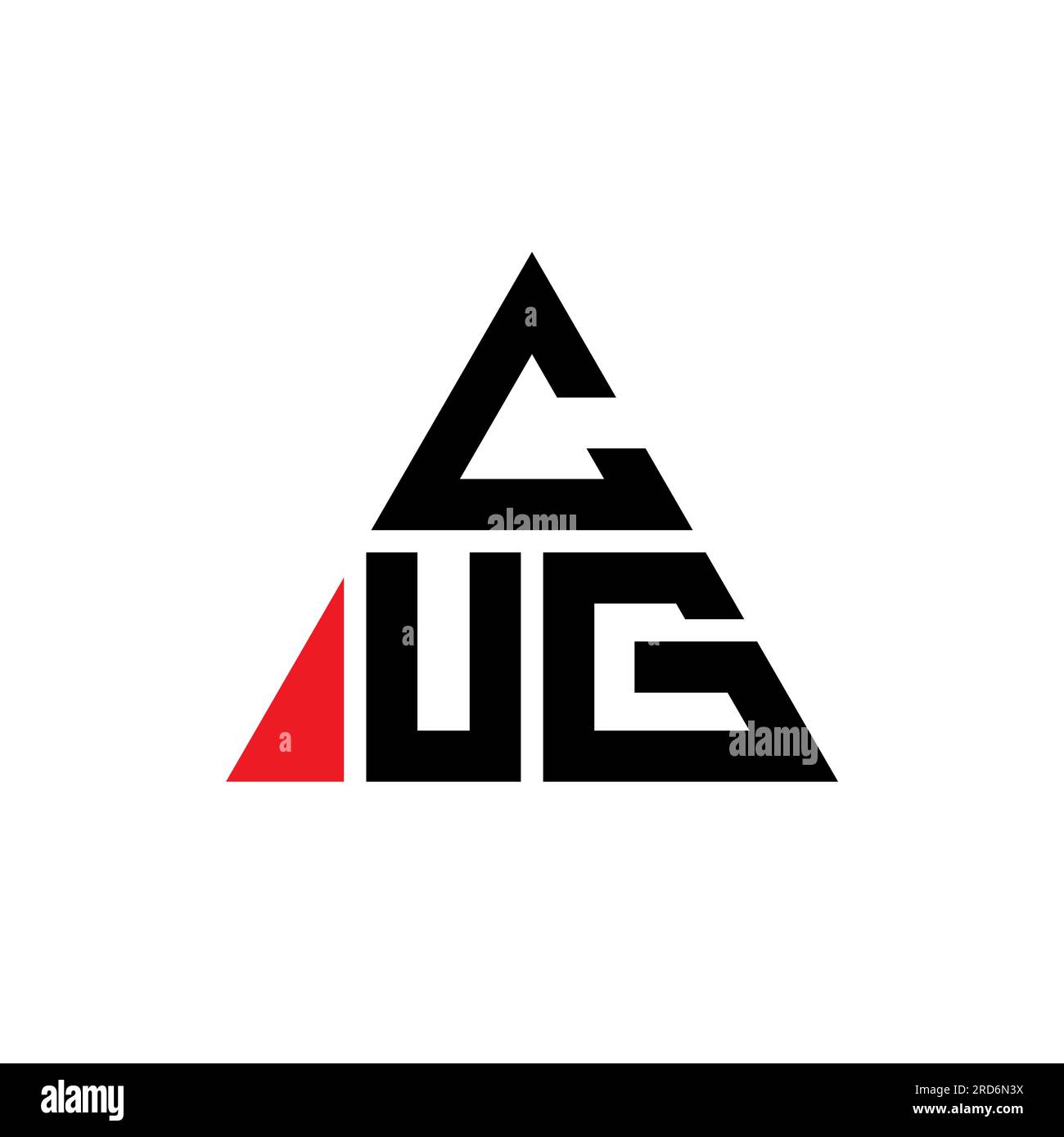 CUG triangle letter logo design with triangle shape. CUG triangle logo ...