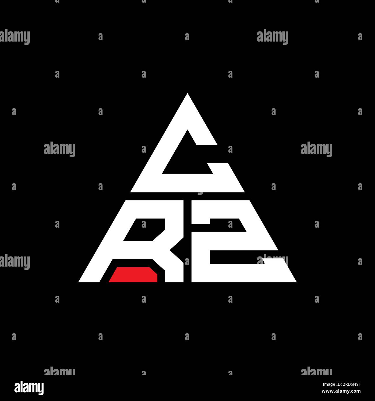 CRZ triangle letter logo design with triangle shape. CRZ triangle logo ...