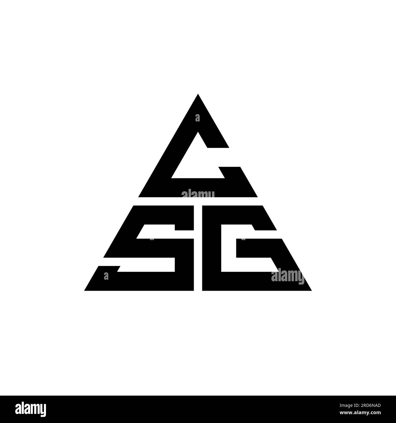 CSG triangle letter logo design with triangle shape. CSG triangle logo ...