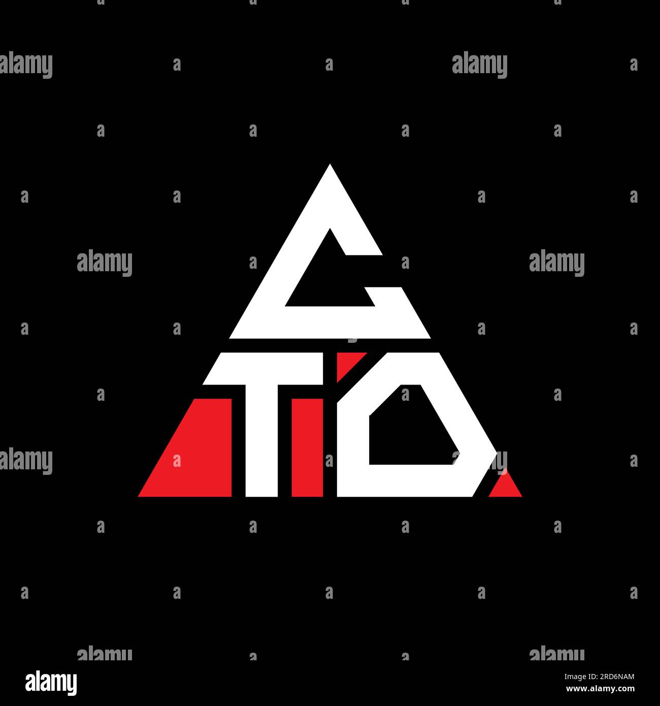 CTO triangle letter logo design with triangle shape. CTO triangle logo ...