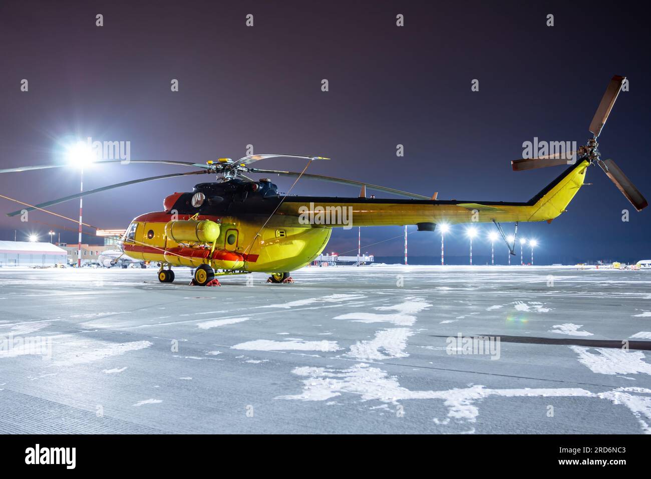 Ambulance Helicopter At Night