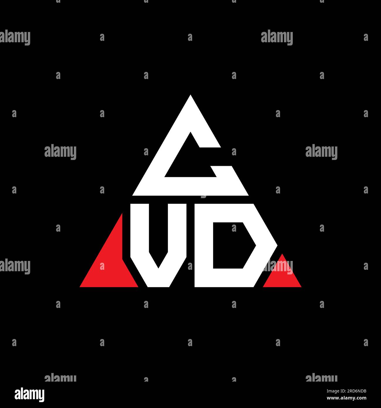 CVD triangle letter logo design with triangle shape. CVD triangle logo ...