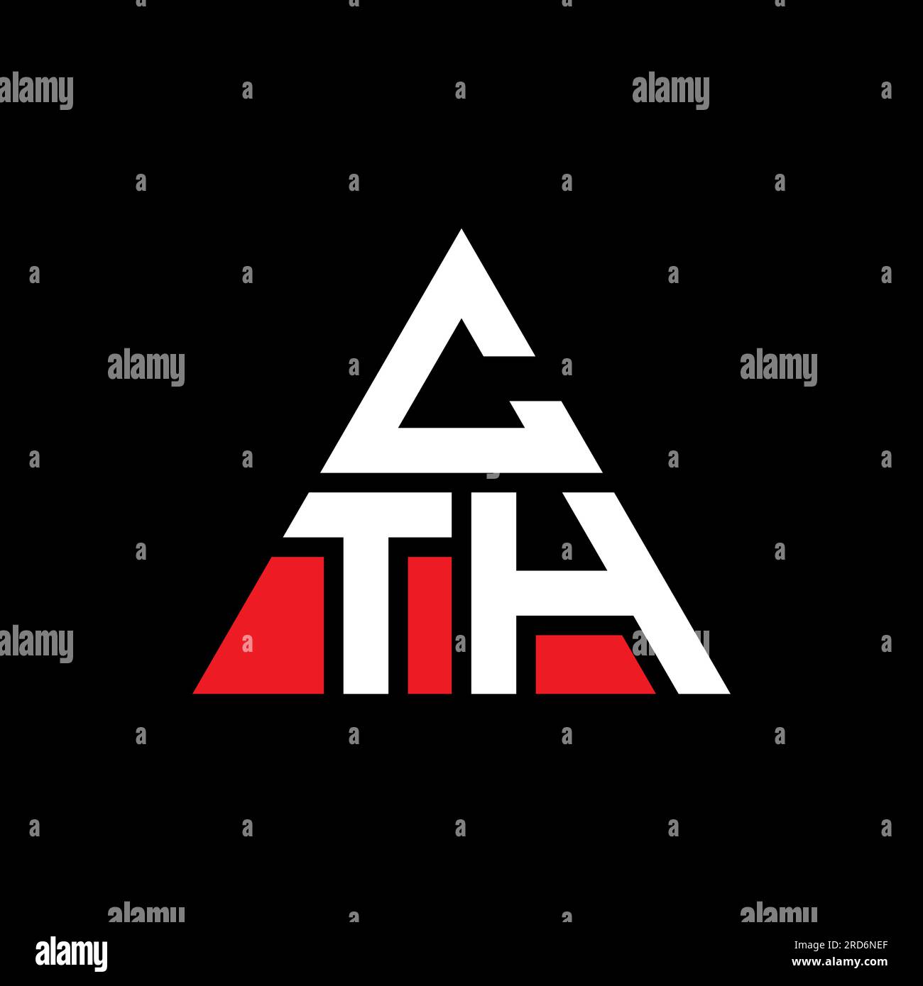 CTH triangle letter logo design with triangle shape. CTH triangle logo design monogram. CTH ...
