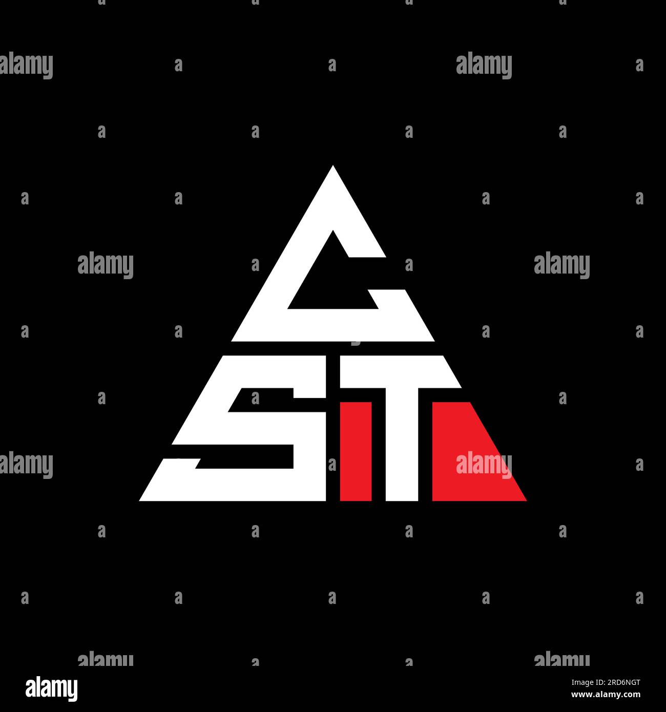 CST triangle letter logo design with triangle shape. CST triangle logo ...