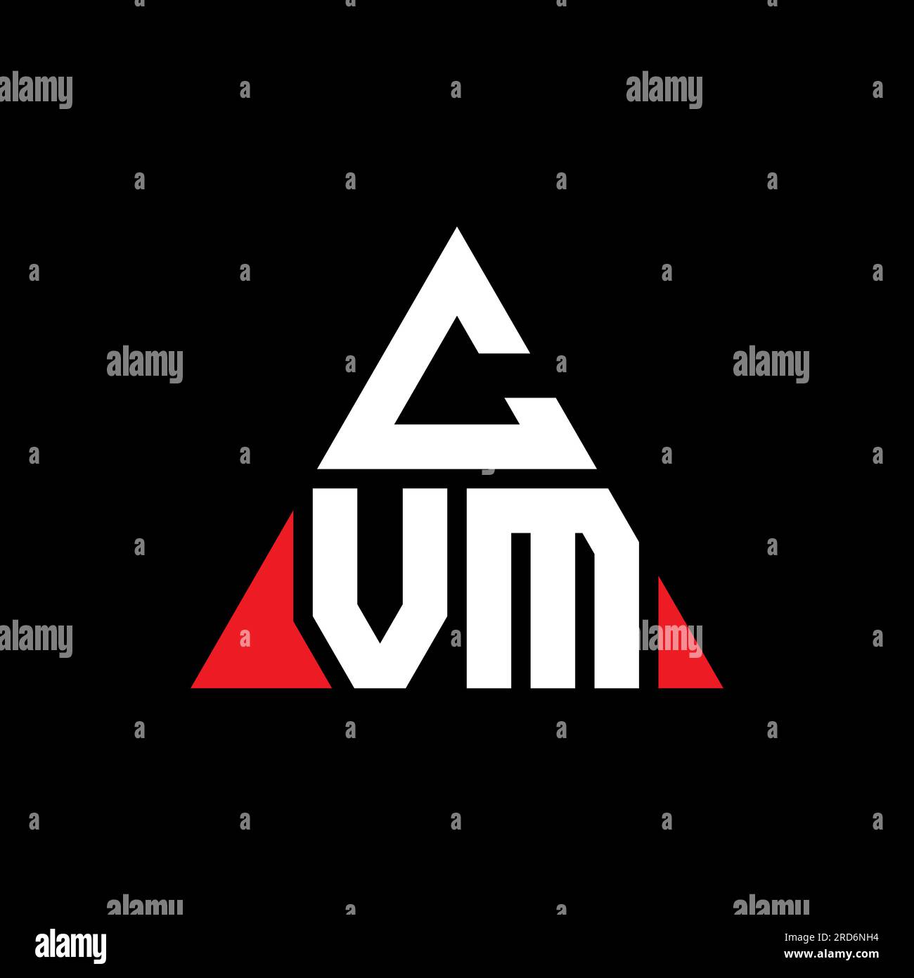 CVM triangle letter logo design with triangle shape. CVM triangle logo ...