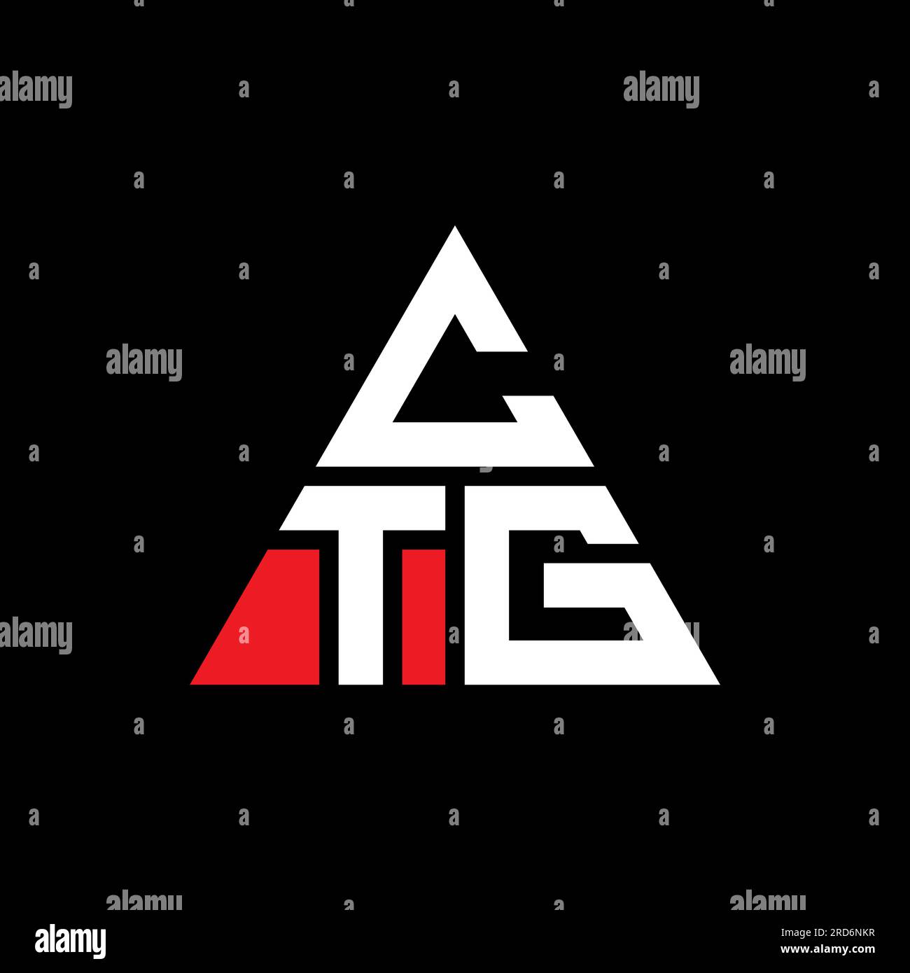 CTG triangle letter logo design with triangle shape. CTG triangle logo ...
