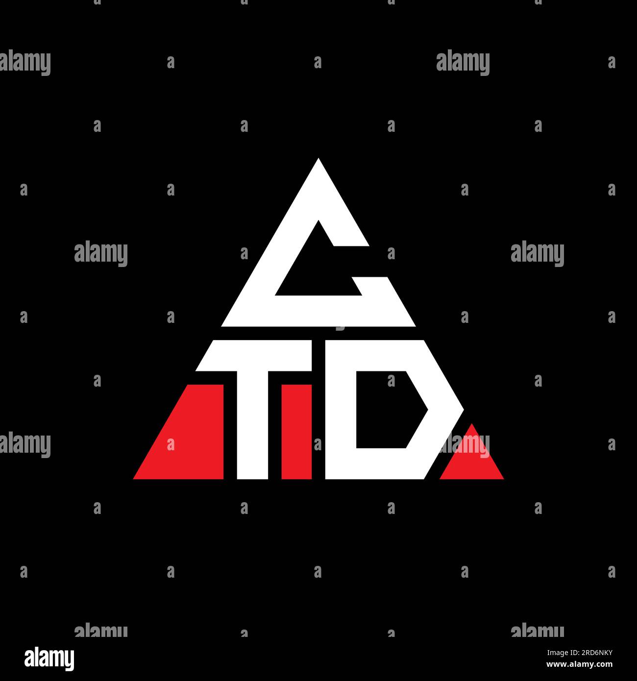 CTD triangle letter logo design with triangle shape. CTD triangle logo design monogram. CTD ...