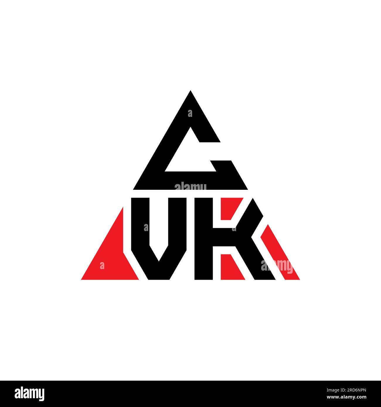 CVK triangle letter logo design with triangle shape. CVK triangle logo ...
