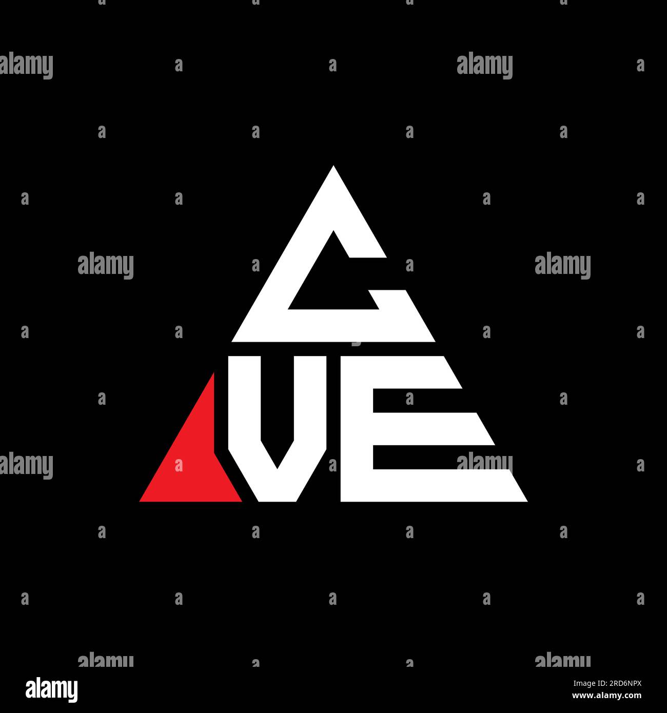 CVE triangle letter logo design with triangle shape. CVE triangle logo ...