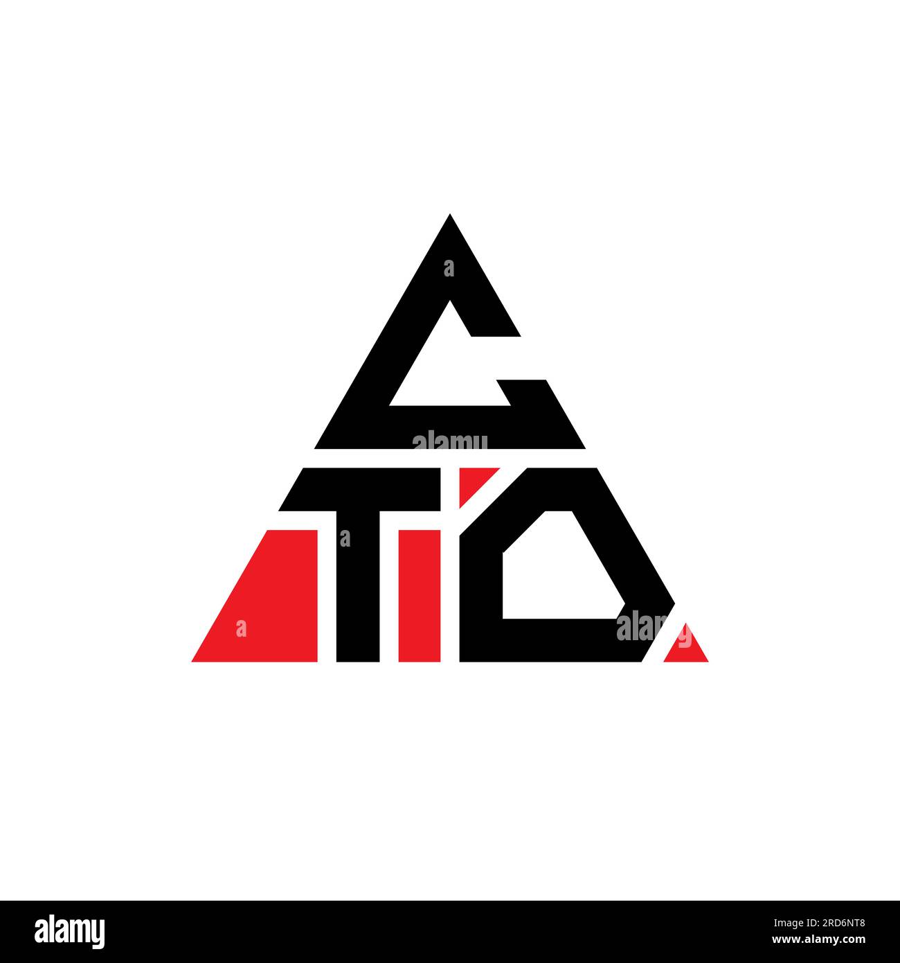 CTO triangle letter logo design with triangle shape. CTO triangle logo ...
