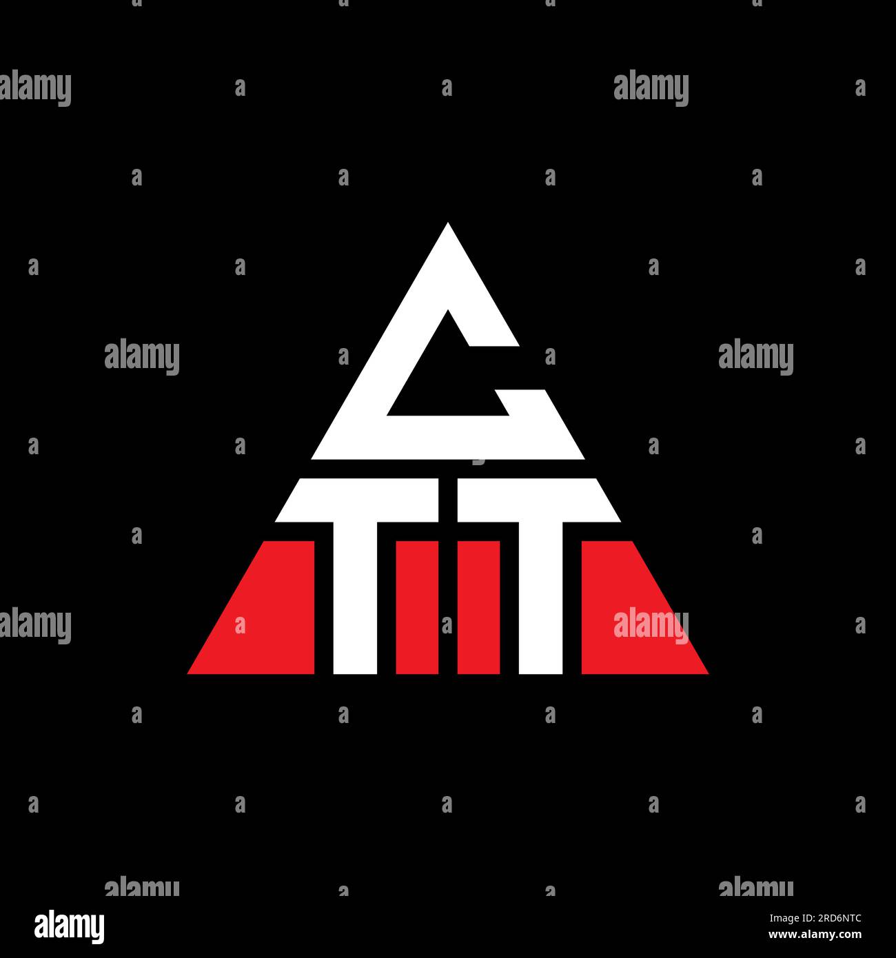 CTT triangle letter logo design with triangle shape. CTT triangle logo ...