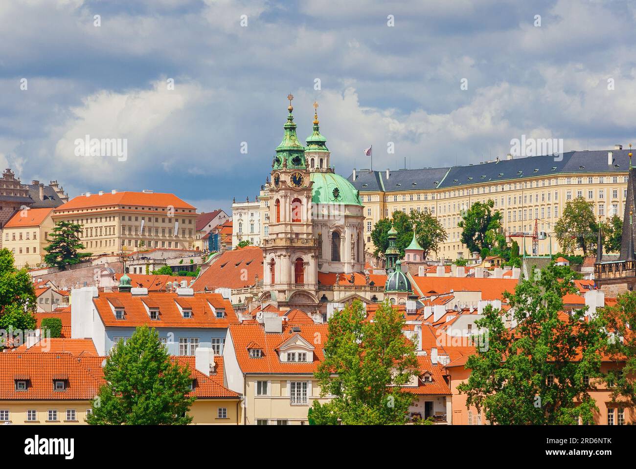 Mala Strana old district with St Nicholas Church baroque dome and ...