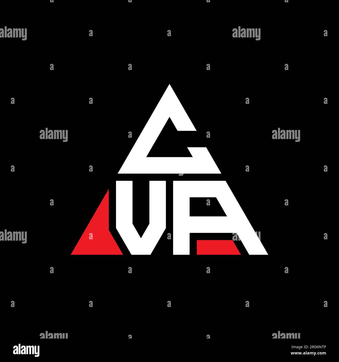 CVA triangle letter logo design with triangle shape. CVA triangle logo ...