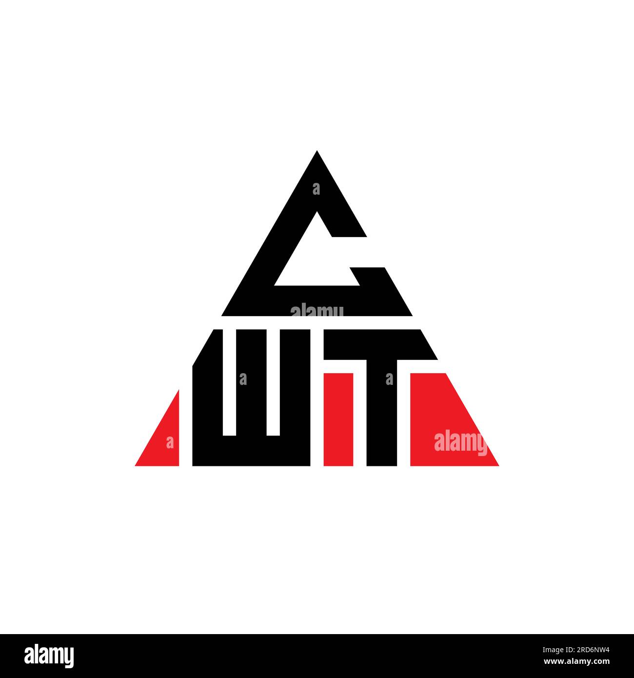 CWT triangle letter logo design with triangle shape. CWT triangle logo ...