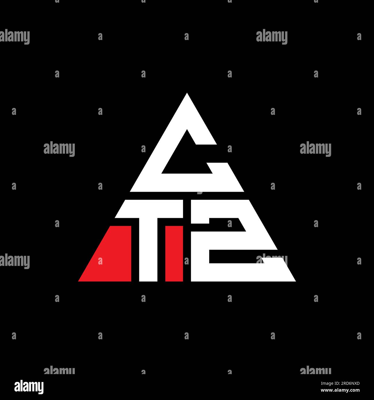 CTZ triangle letter logo design with triangle shape. CTZ triangle logo ...