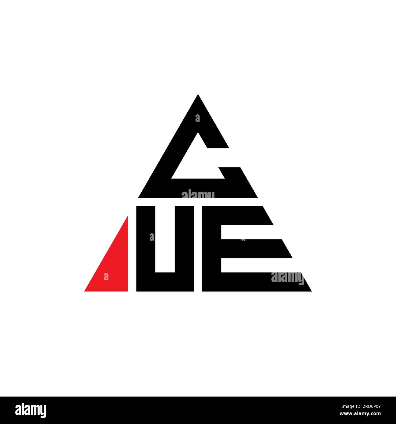 CUE triangle letter logo design with triangle shape. CUE triangle logo ...