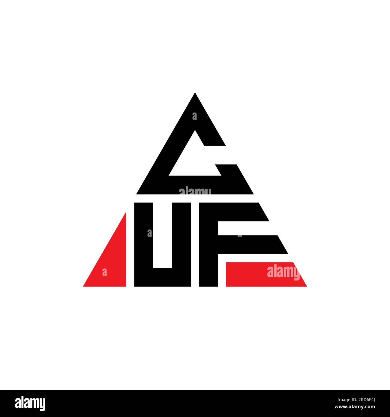 CUF triangle letter logo design with triangle shape. CUF triangle logo ...
