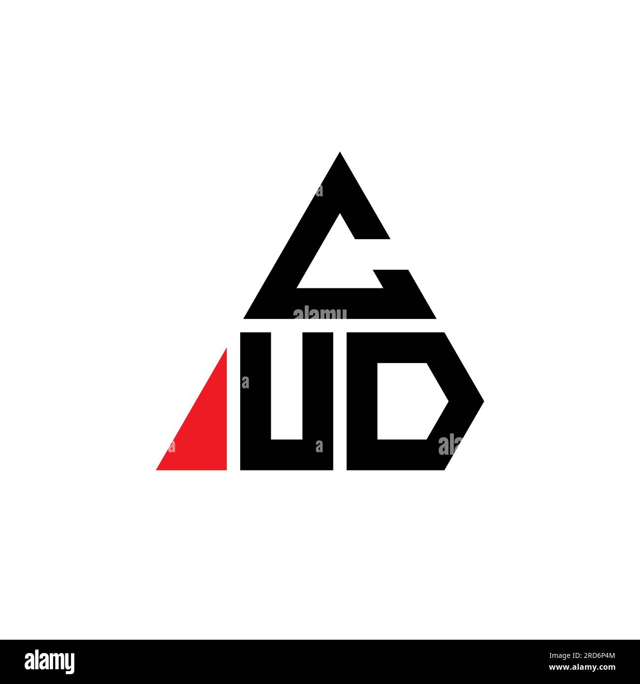 CUD triangle letter logo design with triangle shape. CUD triangle logo design monogram. CUD ...