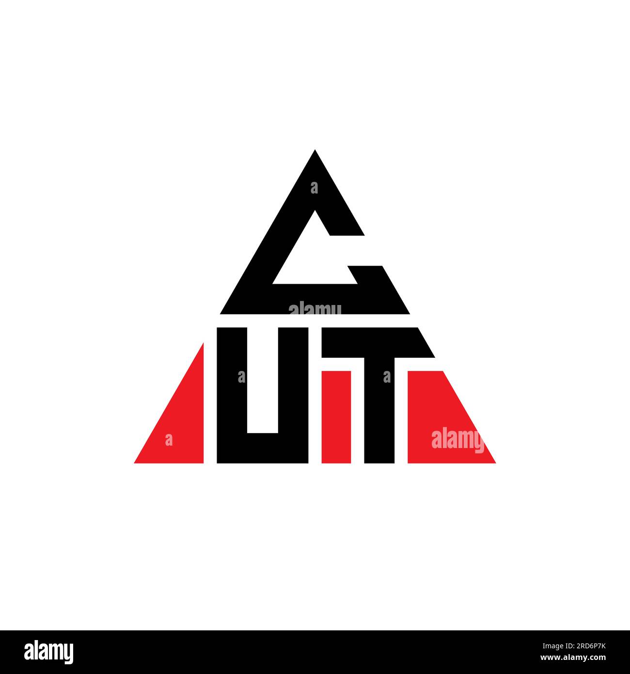 CUT triangle letter logo design with triangle shape. CUT triangle logo ...