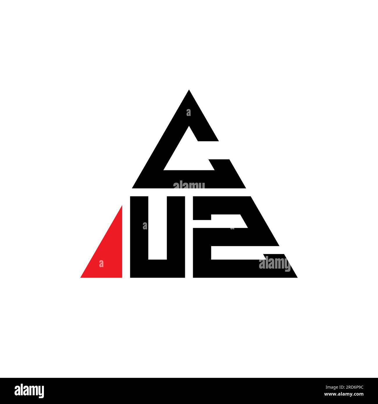 CUZ triangle letter logo design with triangle shape. CUZ triangle logo ...