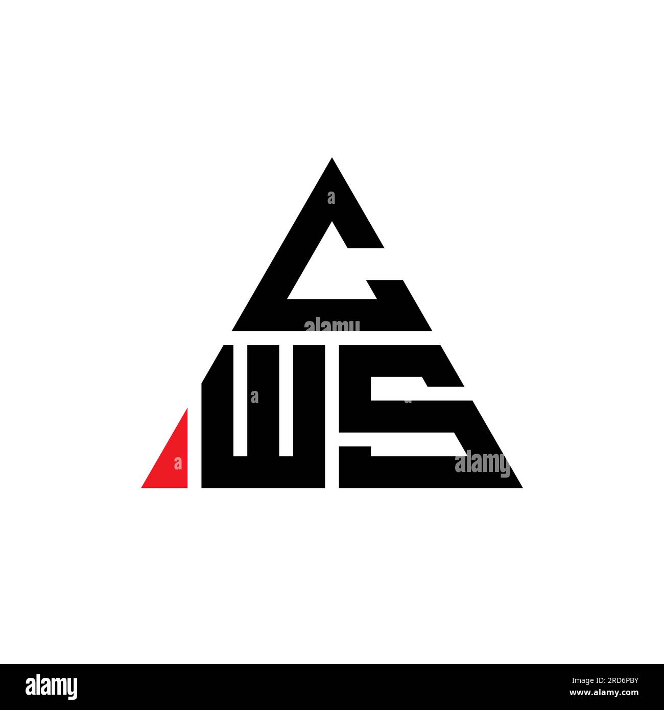 CWS triangle letter logo design with triangle shape. CWS triangle logo ...