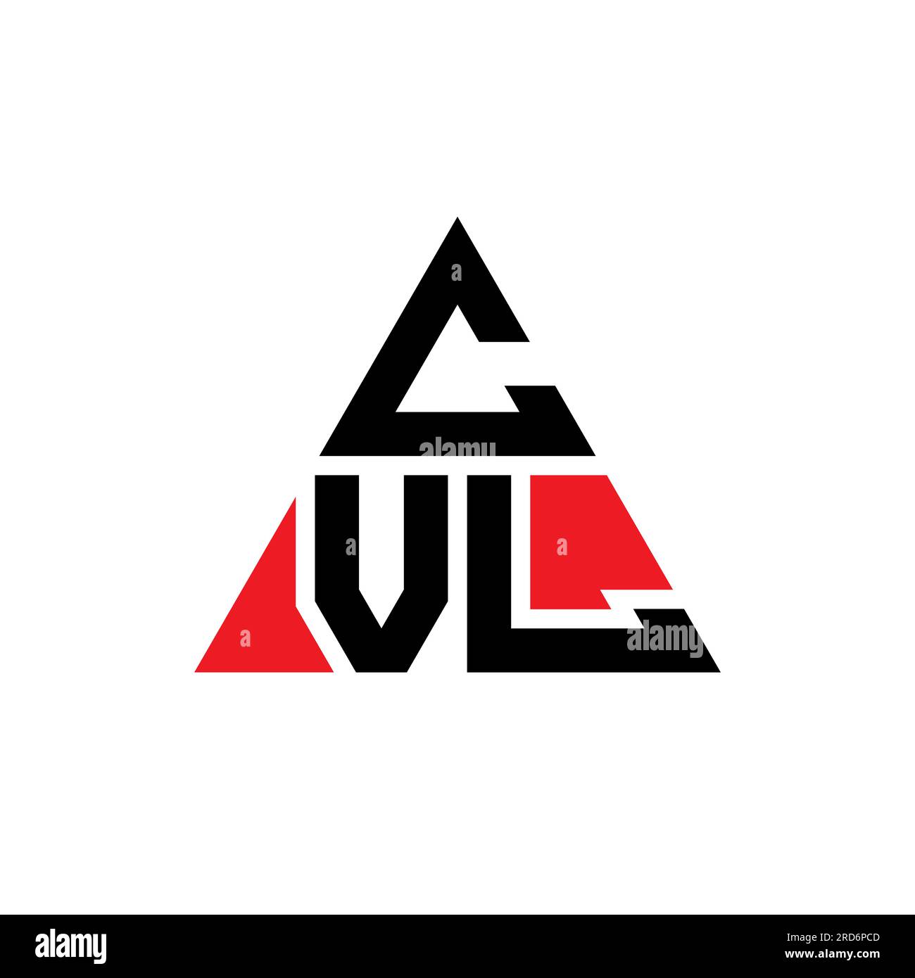 CVL triangle letter logo design with triangle shape. CVL triangle logo ...
