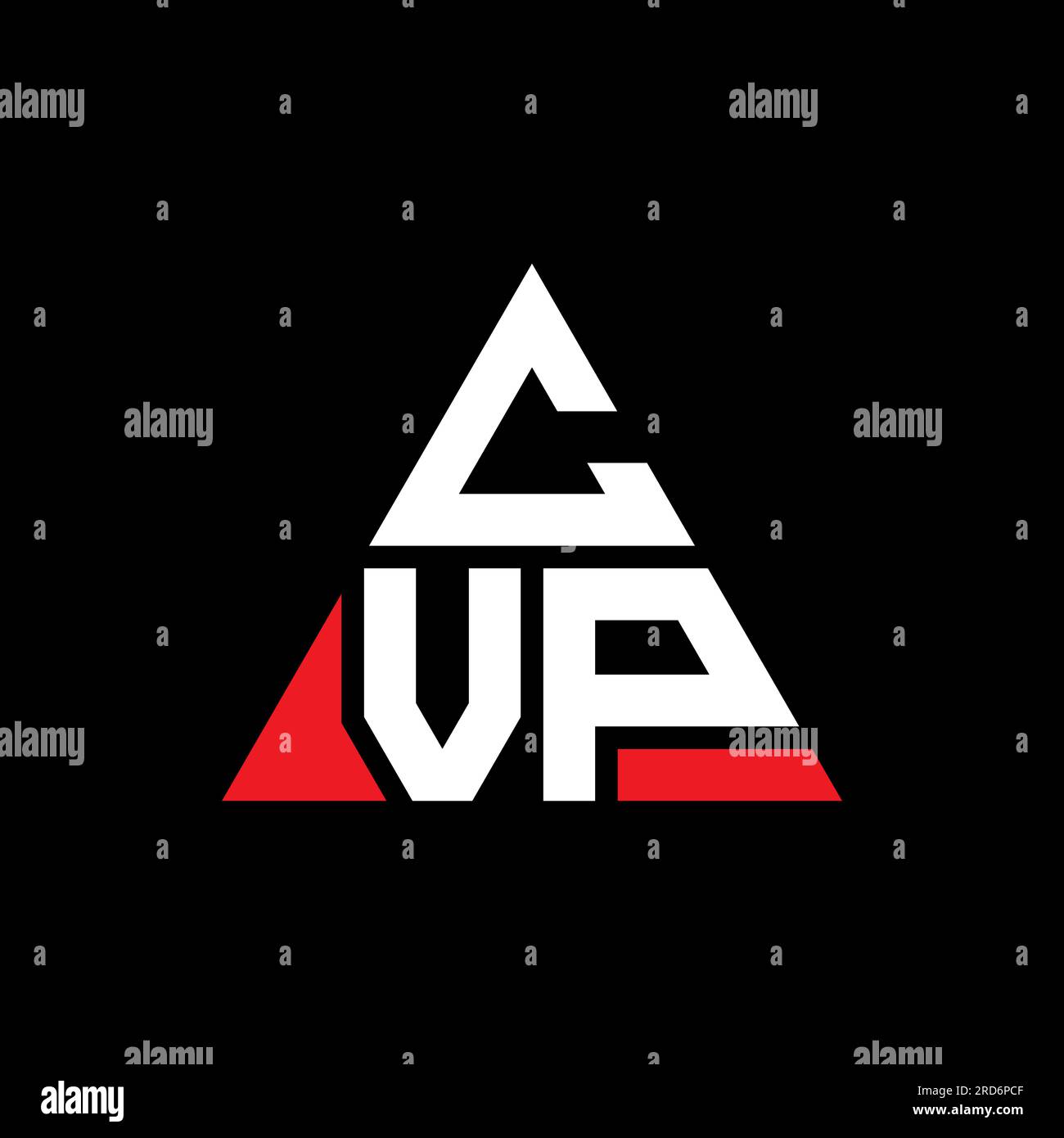 CVP triangle letter logo design with triangle shape. CVP triangle logo ...