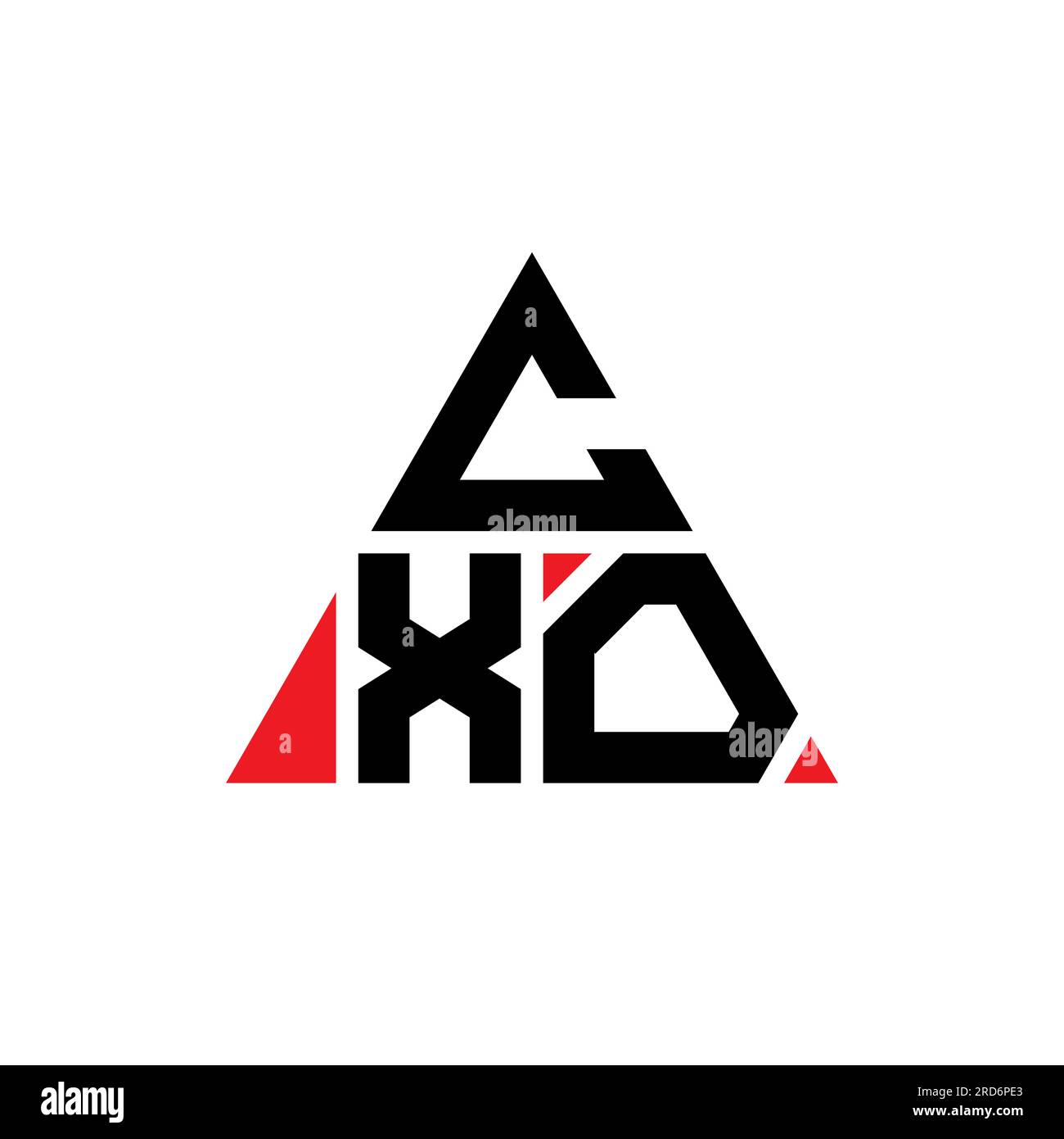 CXO triangle letter logo design with triangle shape. CXO triangle logo ...