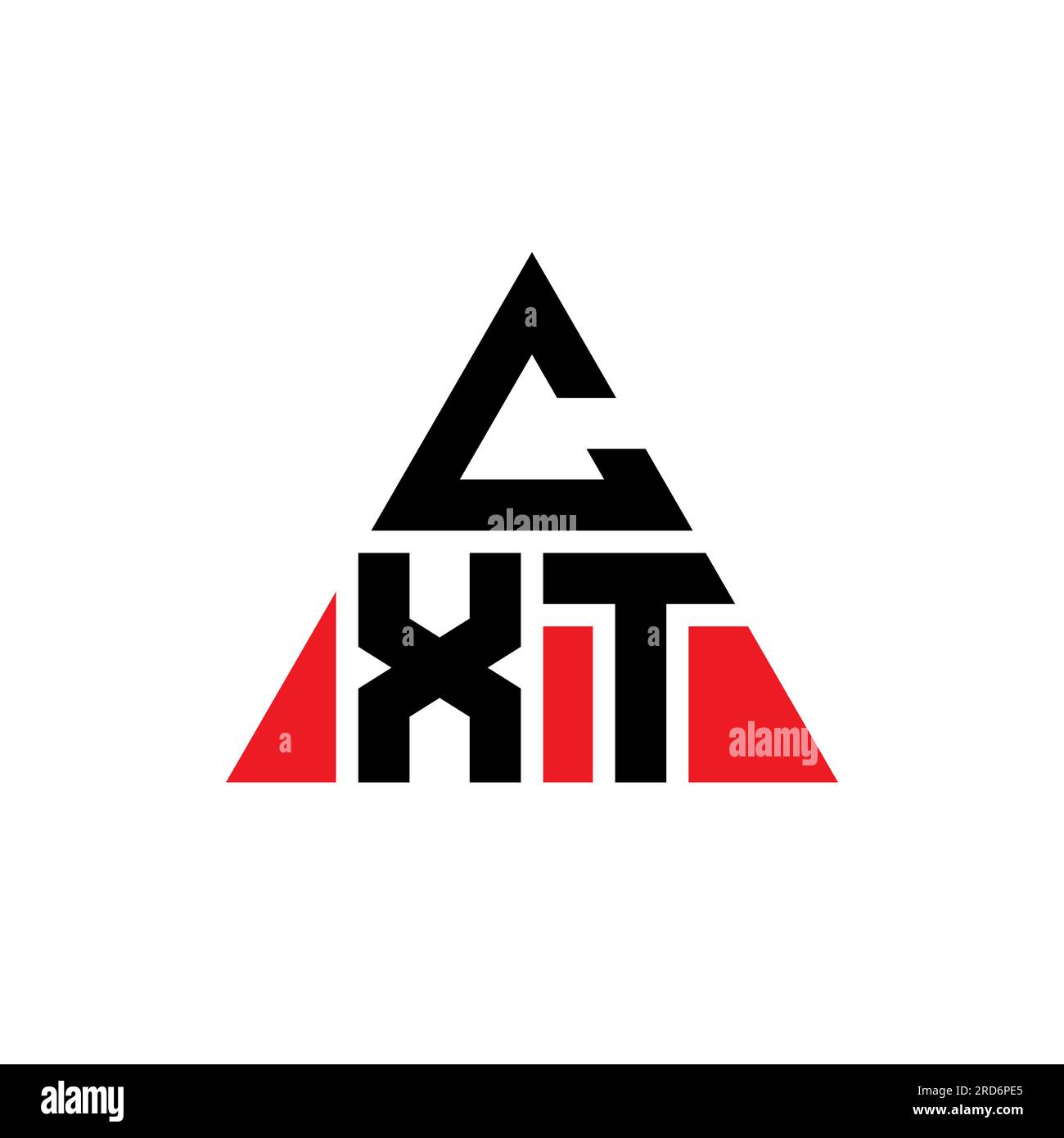 CXT triangle letter logo design with triangle shape. CXT triangle logo ...