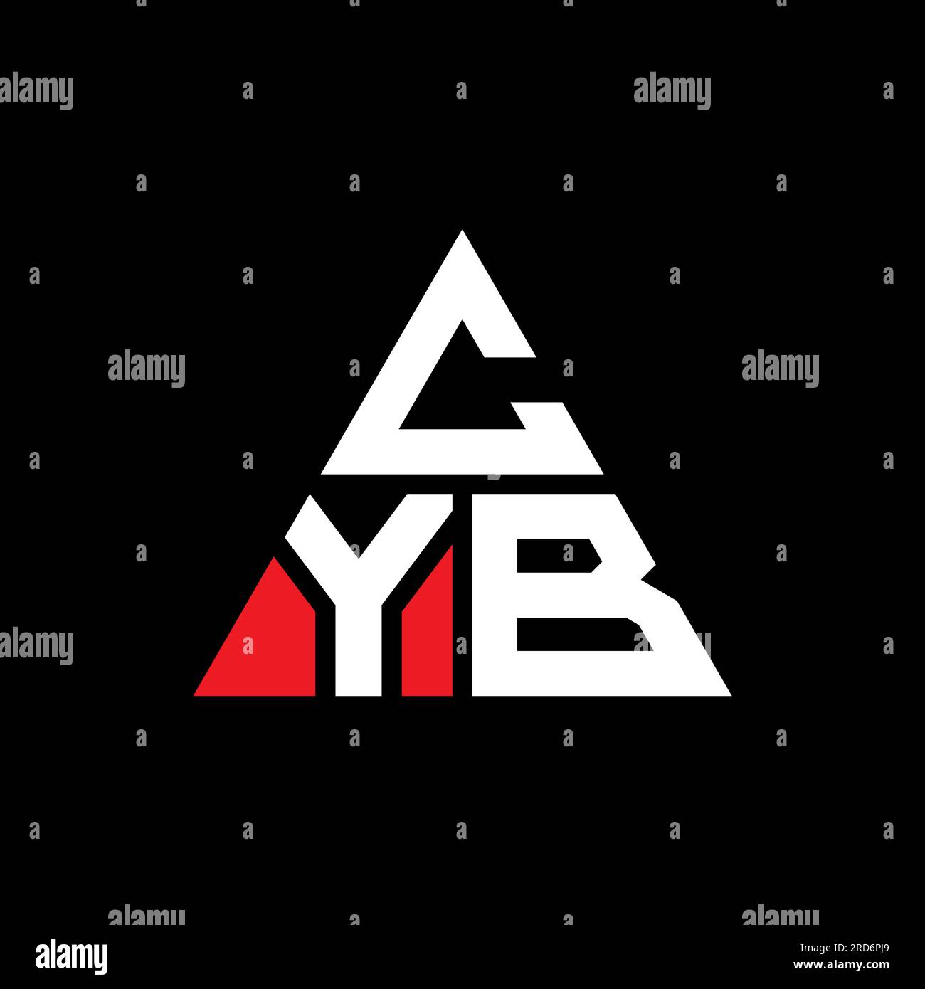 CYB triangle letter logo design with triangle shape. CYB triangle logo ...