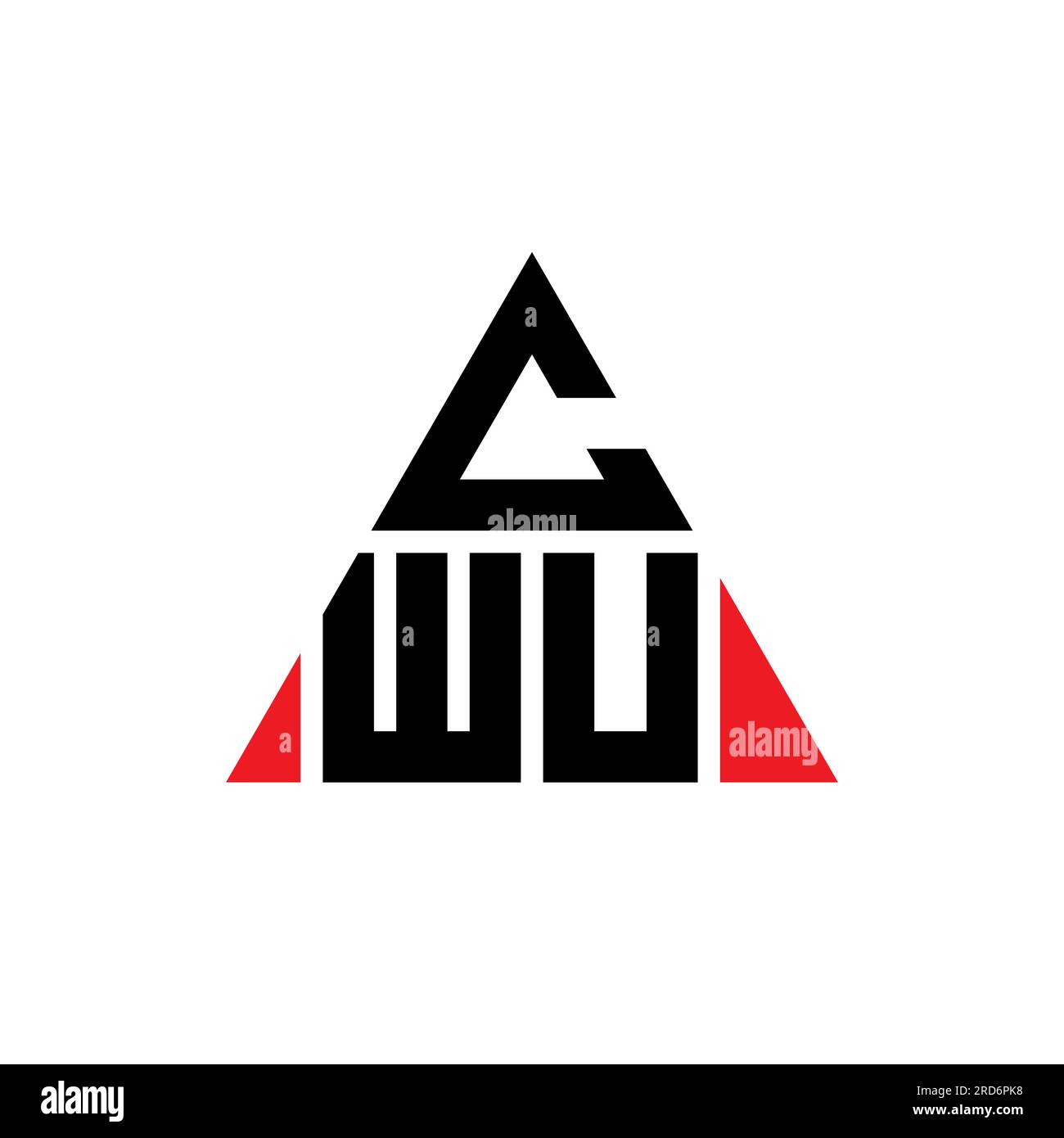 CWU triangle letter logo design with triangle shape. CWU triangle logo ...